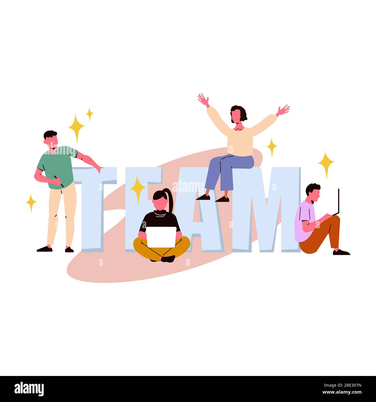 Creative teamwork vector vectors hi-res stock photography and images ...