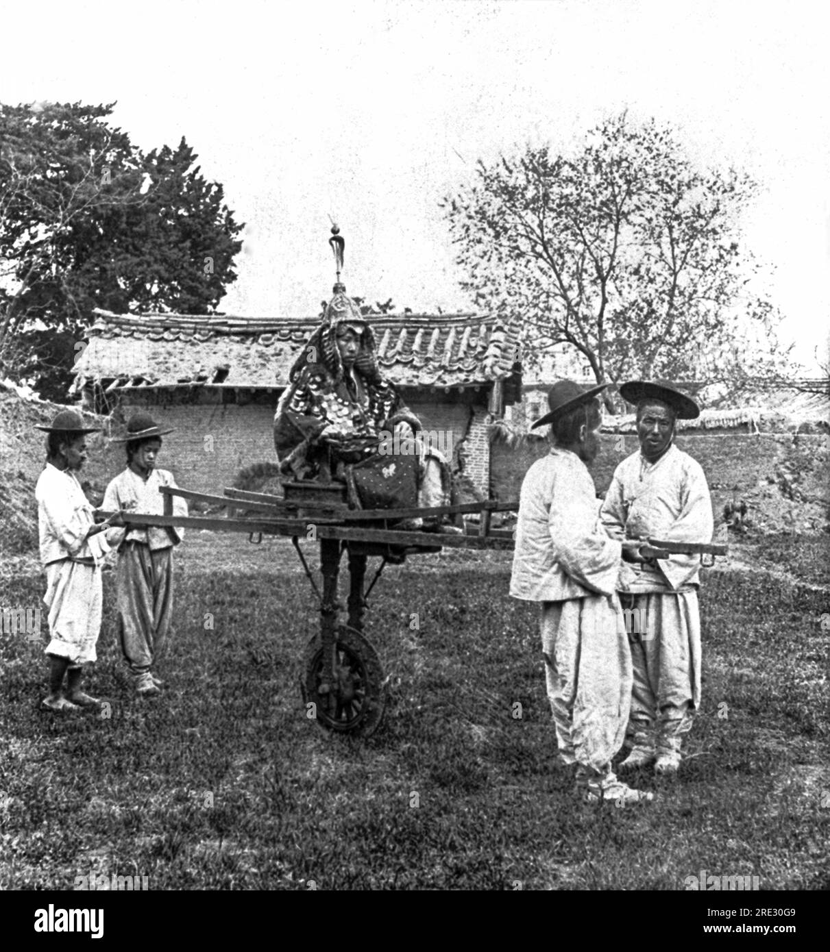 Seoul, Korea: c. 1904 A one wheeled cart of a Korean General of the old ...
