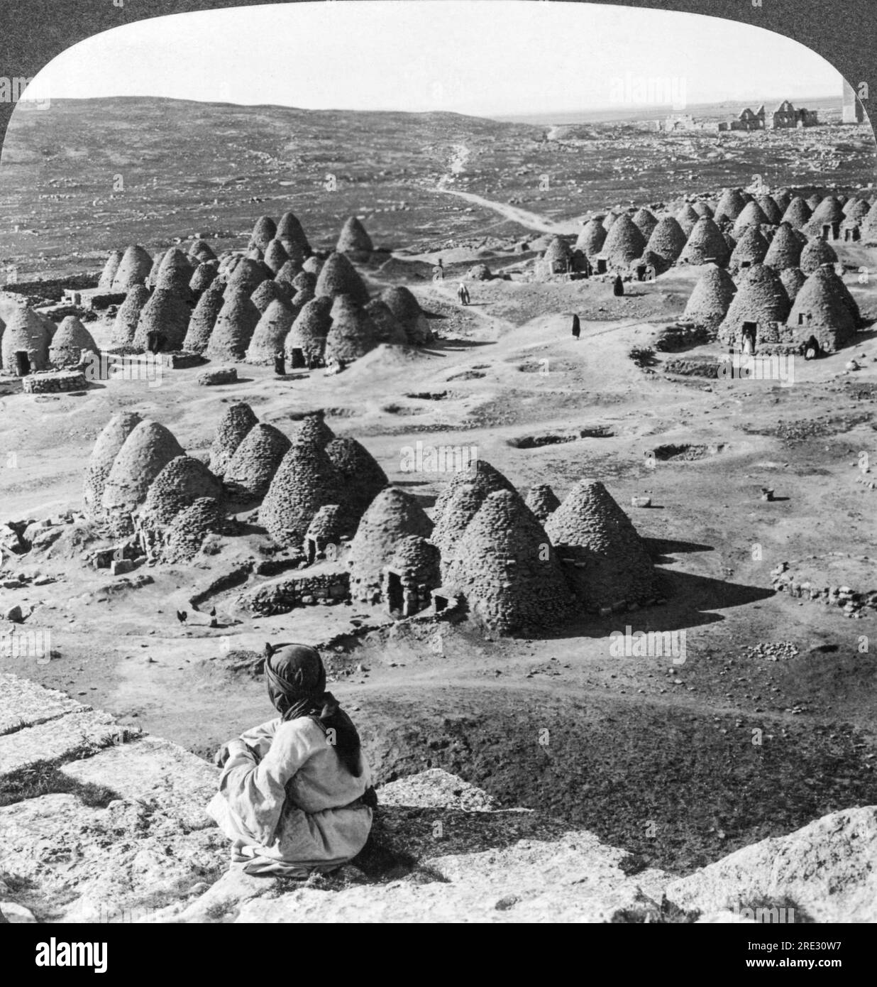 Harran, Turkey: c. 1900 The view looking northward from an Arab "bee ...