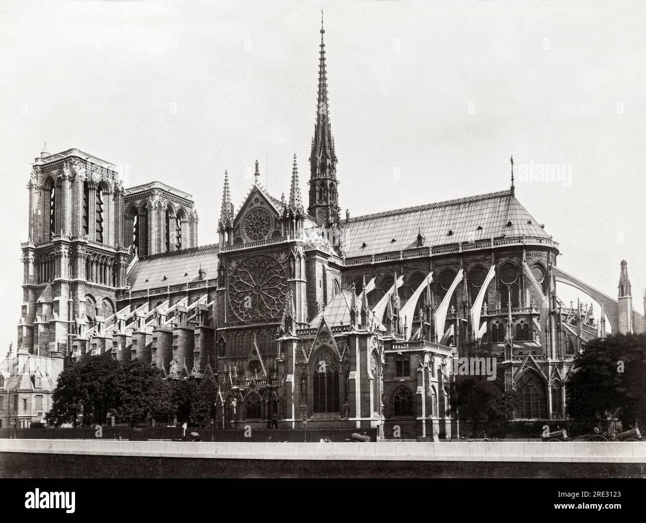 Paris, France: c. 1885. The Notre Dame de Paris, also known as Notre ...