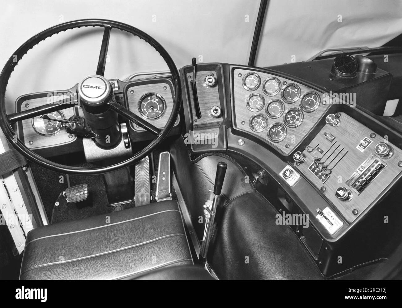 Detroit, Michigan: 1968 The controls and instruments on the new GMC ...