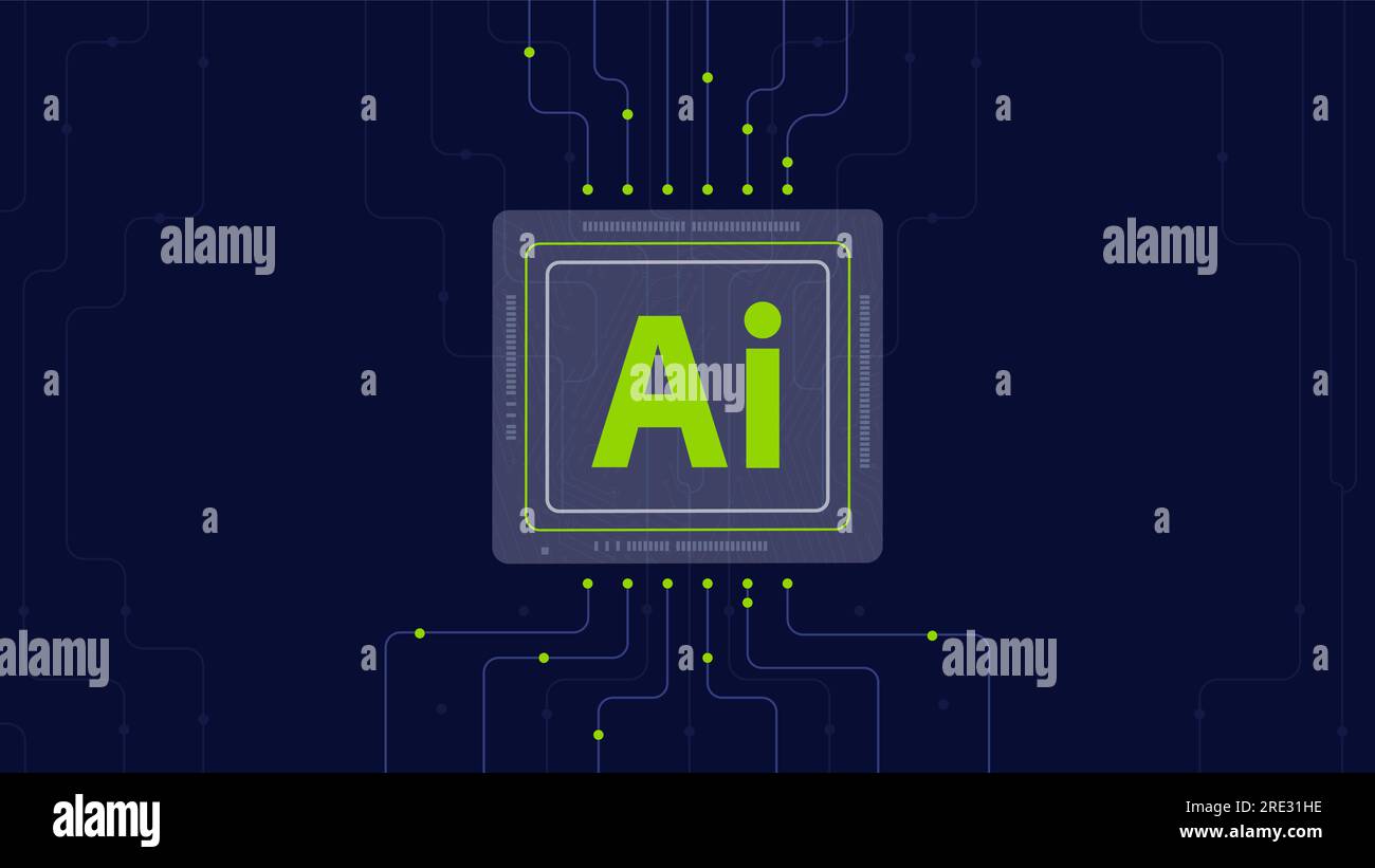 Ai cpu banner vector concept Stock Vector Image & Art - Alamy