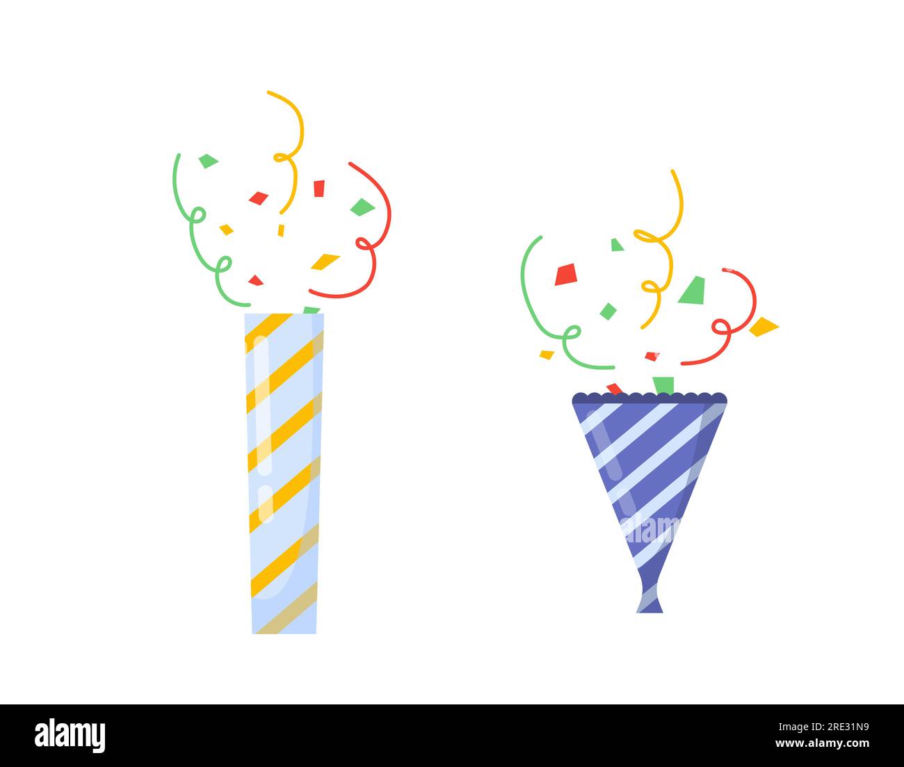 Party popper cone birthday Cut Out Stock Images & Pictures - Alamy