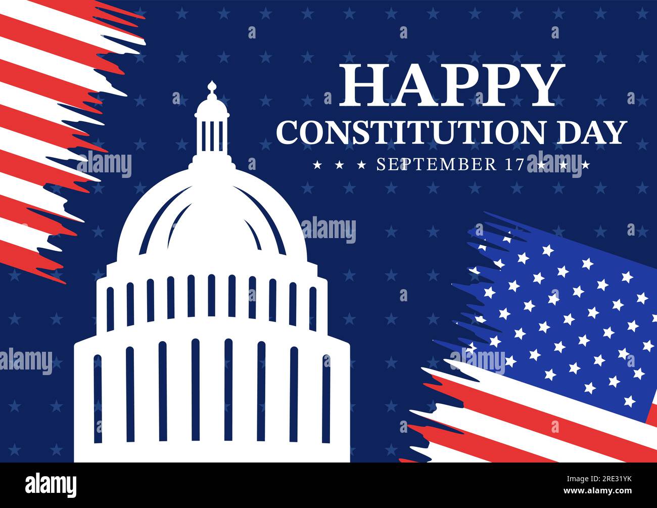 Happy Constitution Day United States Vector Illustration on 17th ...