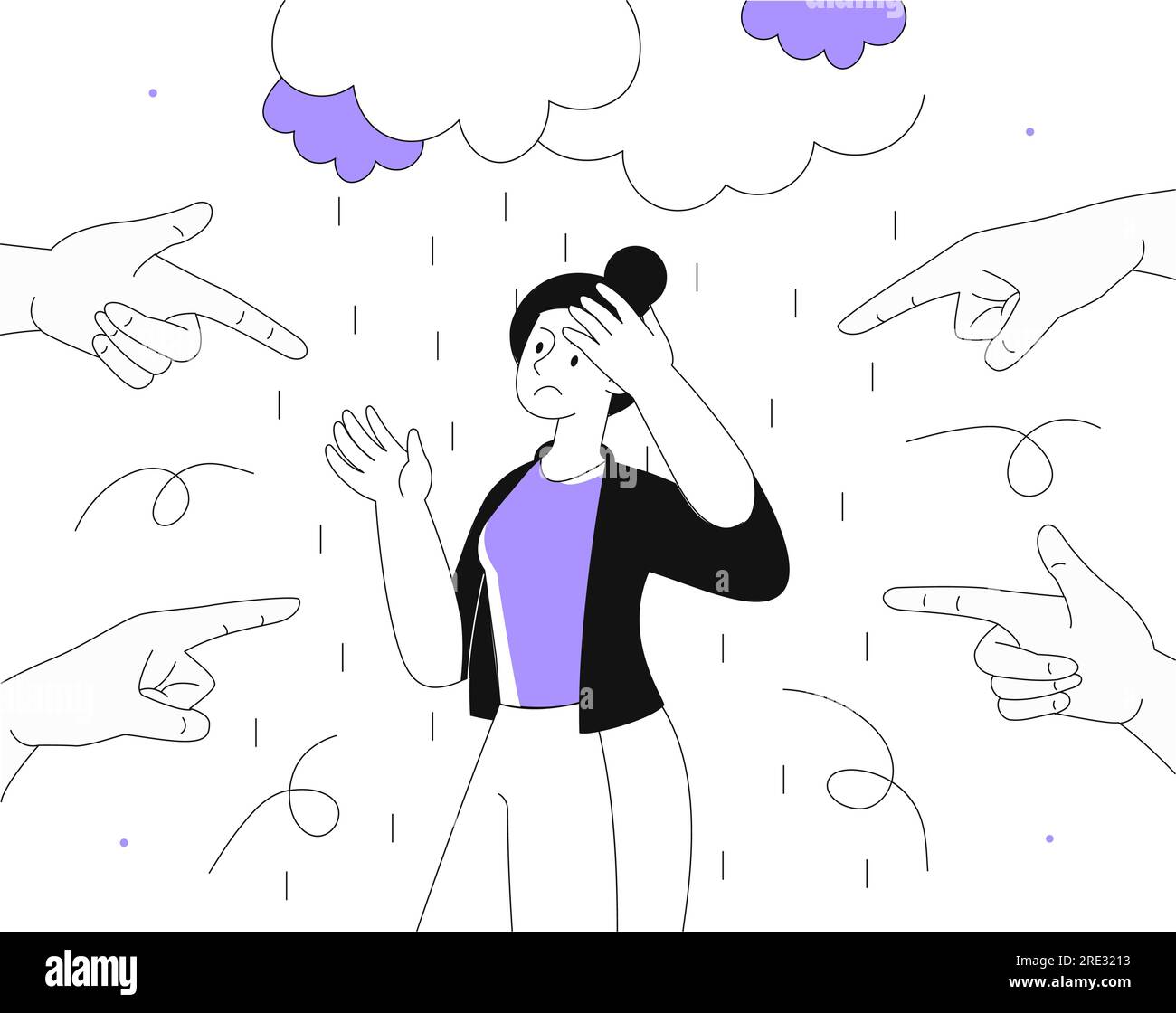 Guilty woman illustration hi-res stock photography and images - Alamy