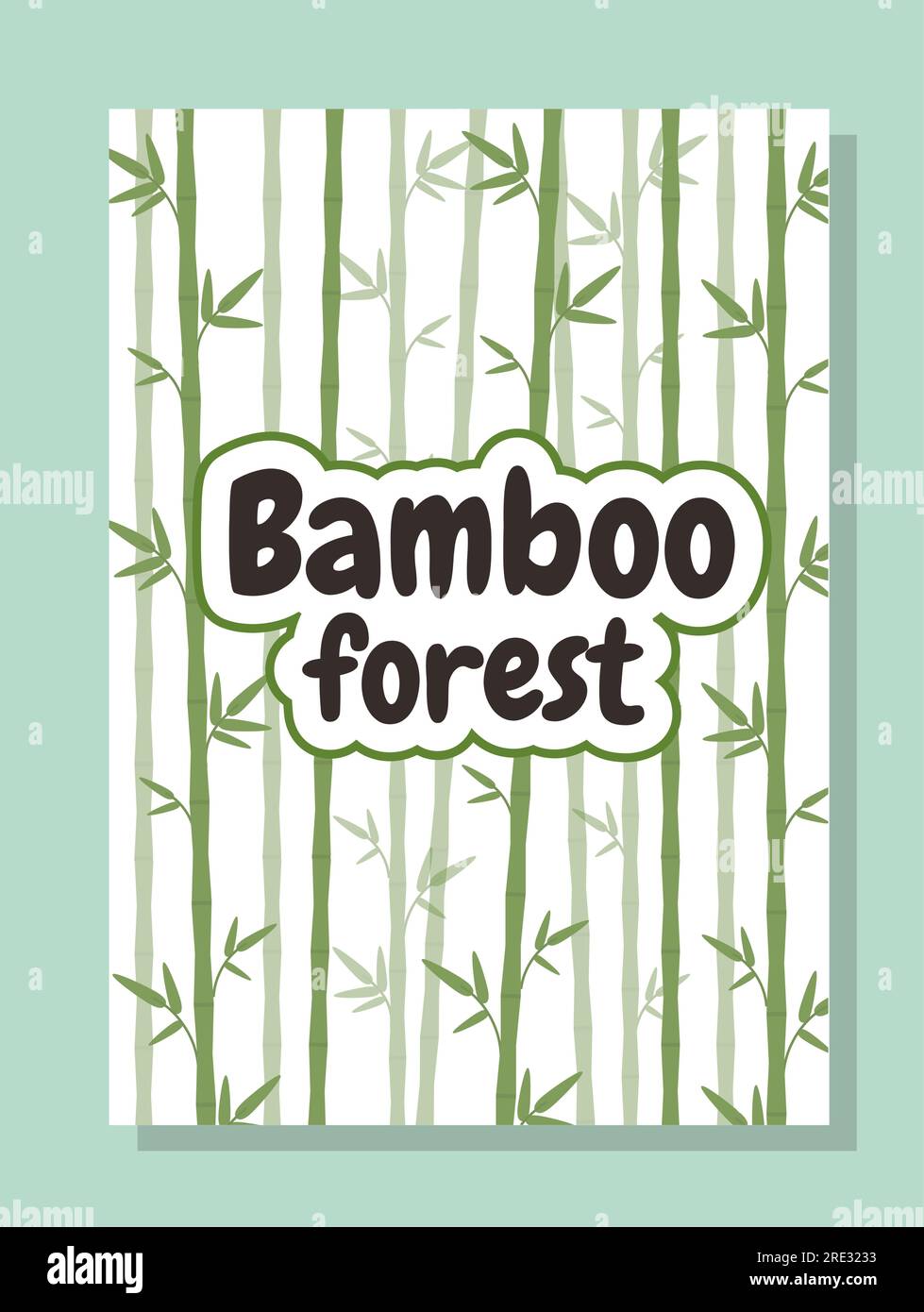 Poster with bamboo forest vector concept Stock Vector Image & Art - Alamy