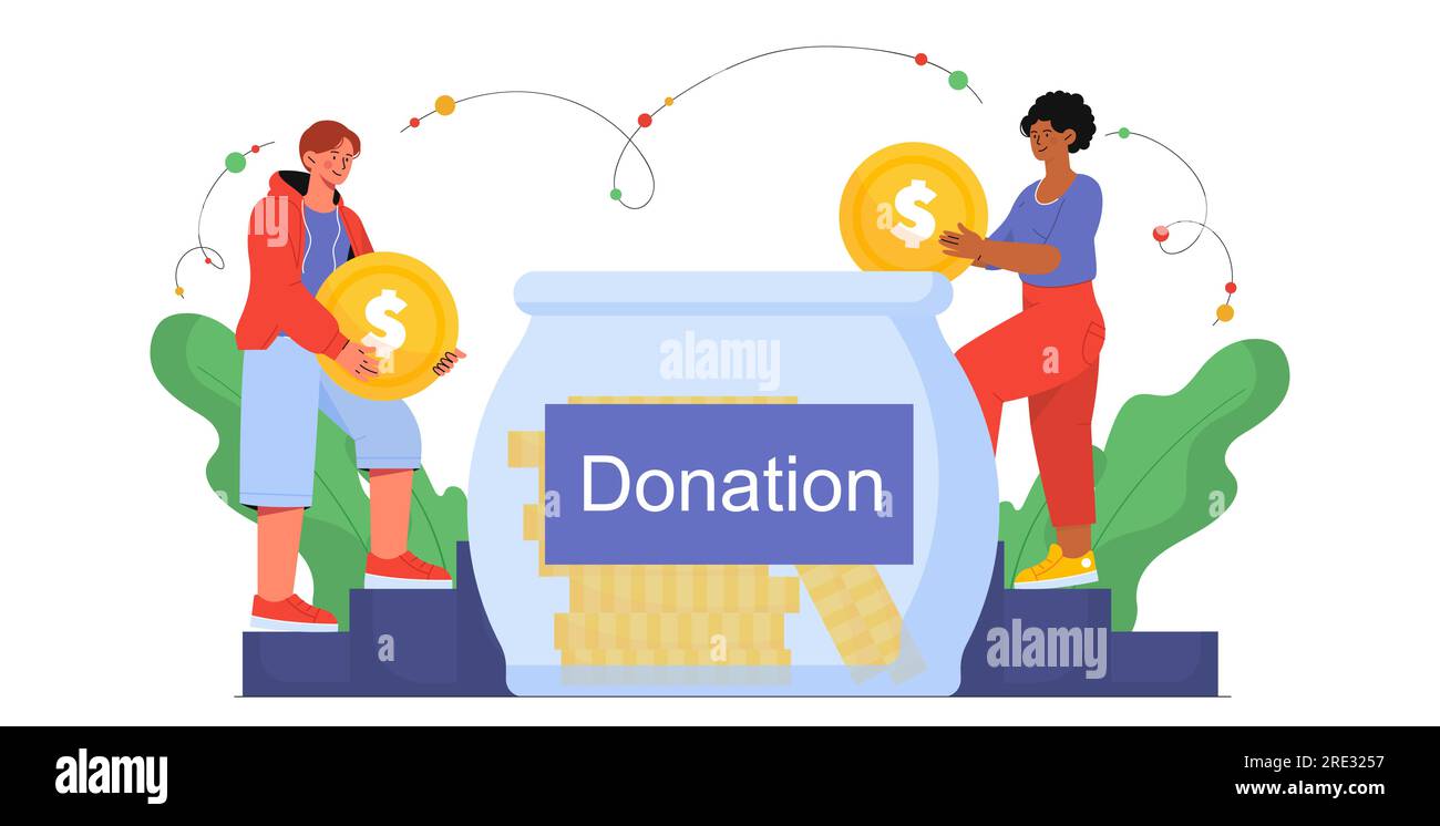 Box money donation charity Cut Out Stock Images & Pictures - Alamy