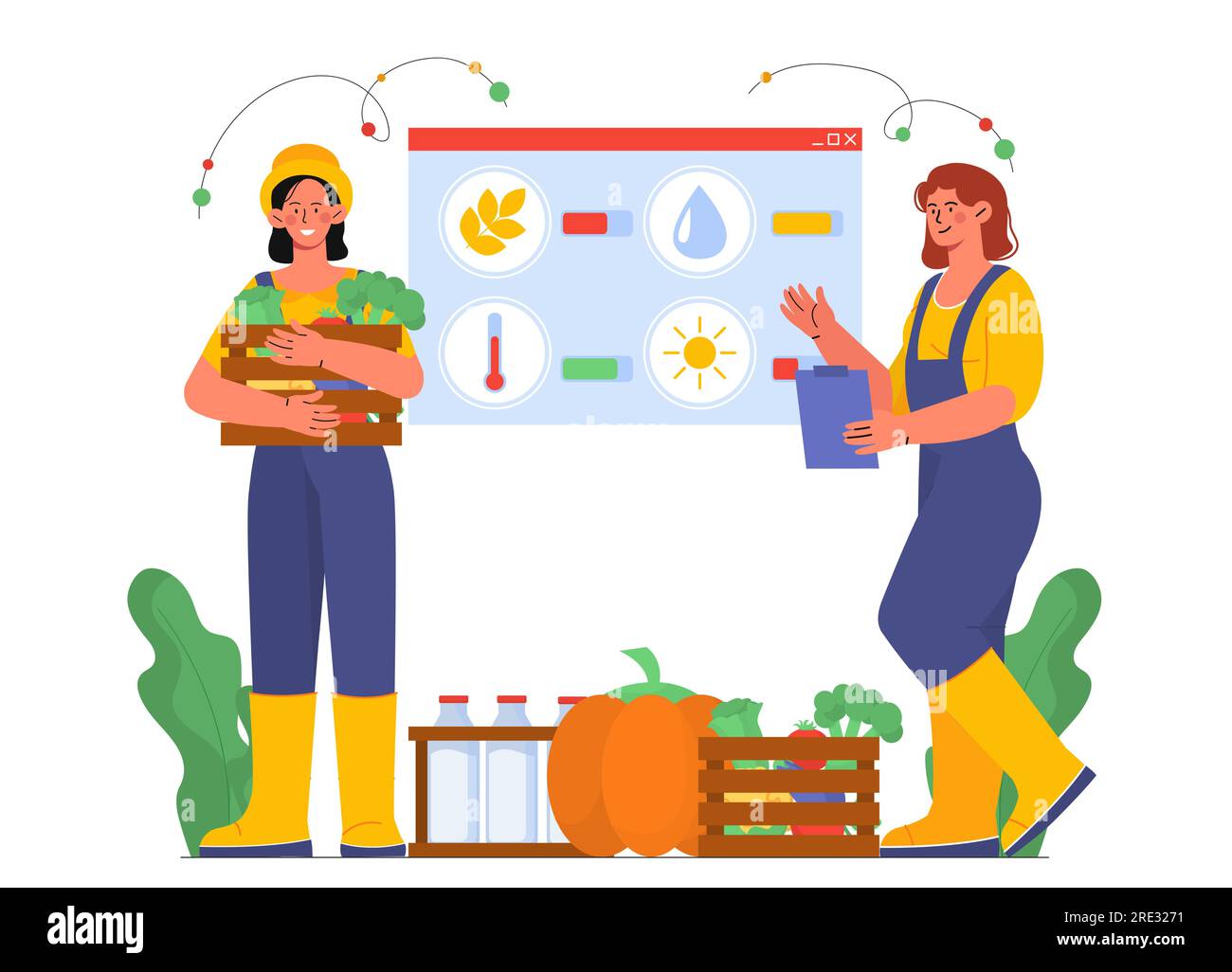 Smart agriculture app Stock Vector Images - Alamy