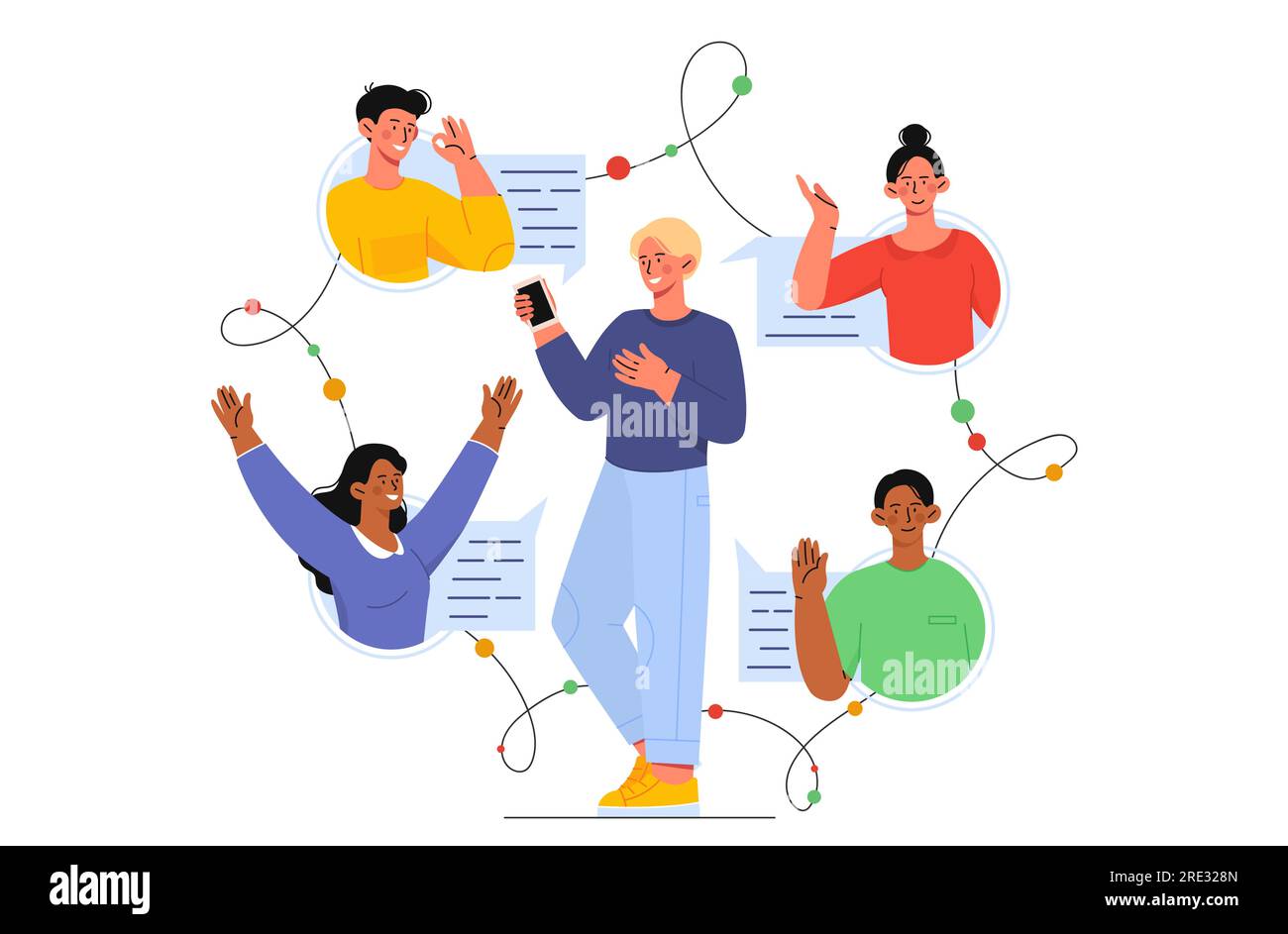 Internet messengers Stock Vector Images - Alamy