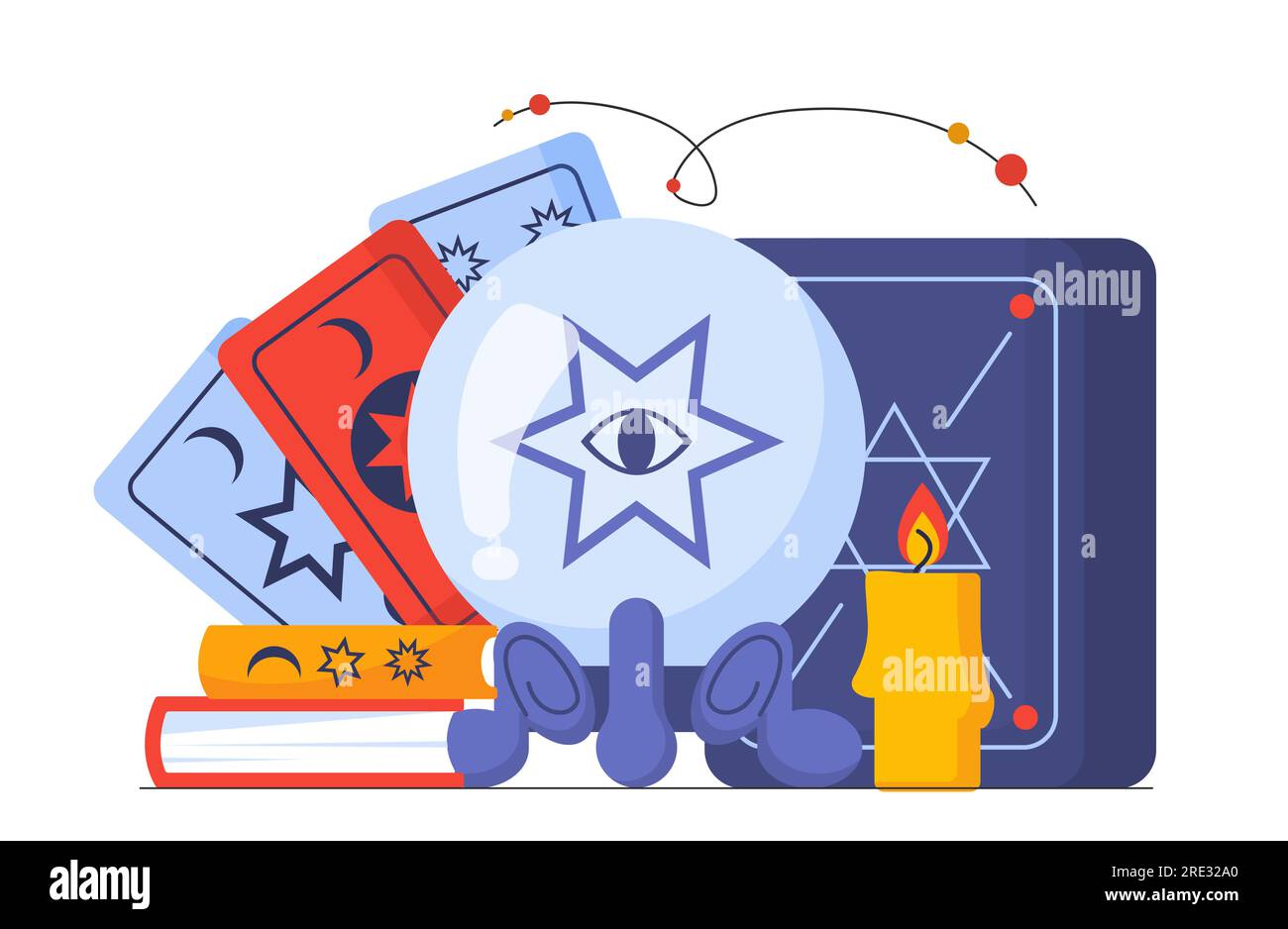 Fortune teller elements set vector Stock Vector Image & Art - Alamy