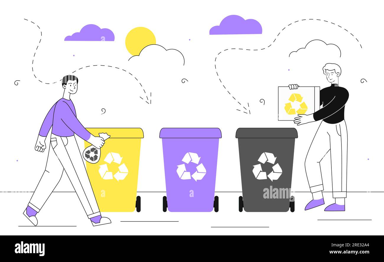 People sorting garbage vector line concept Stock Vector Image & Art - Alamy People sorting garbage vector line concept Stock Vector Image & Art - Alamy