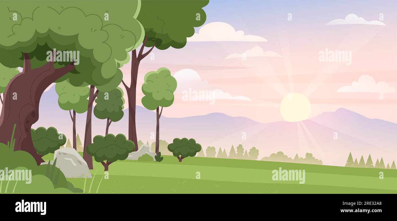 Green forest edge Stock Vector Images - Alamy