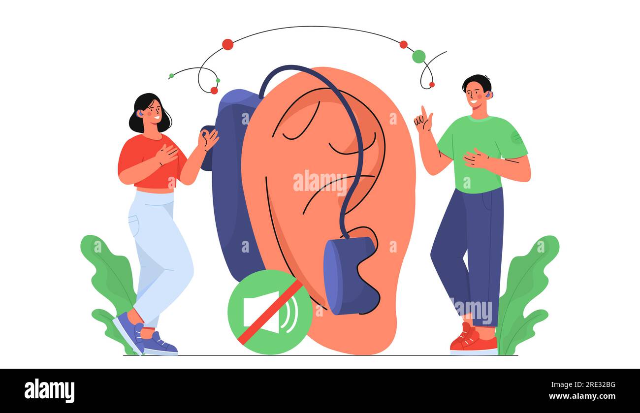 People with hearing disability vector concept Stock Vector Image & Art ...