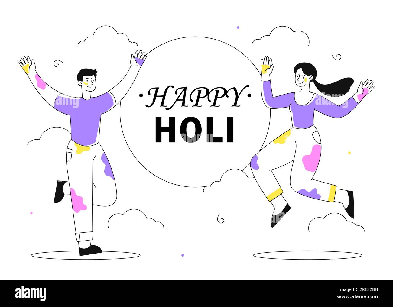 Happy holi font Cut Out Stock Images & Pictures - Alamy