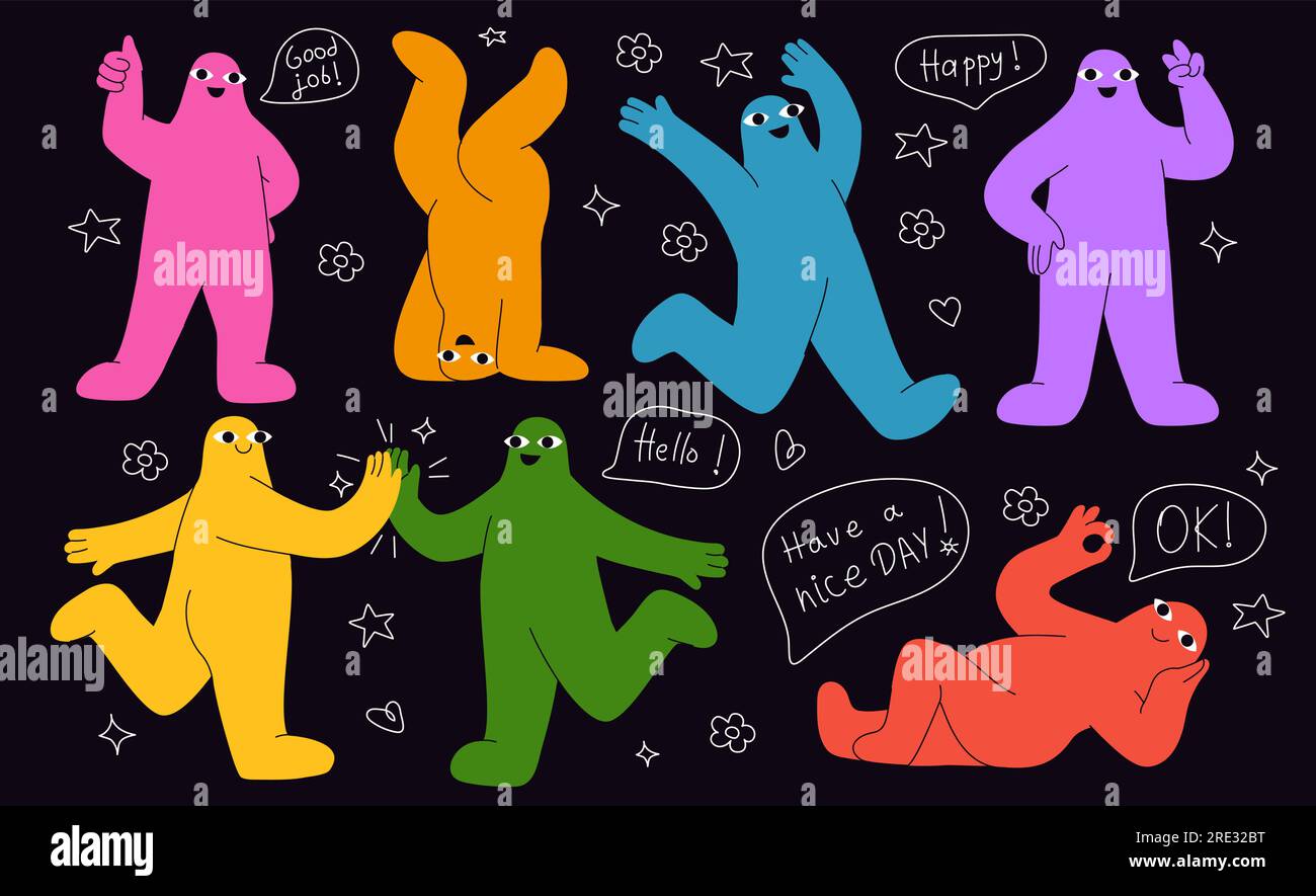 Set of hand drawn characters Stock Vector Image & Art - Alamy