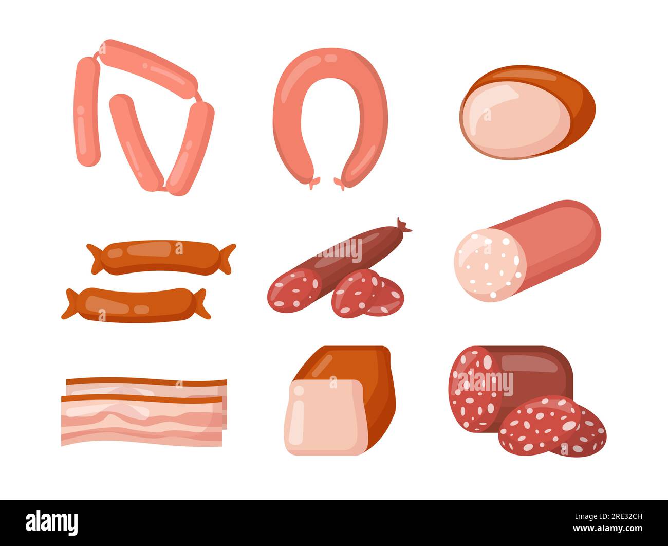 Set of meat products vector concept Stock Vector Image & Art - Alamy