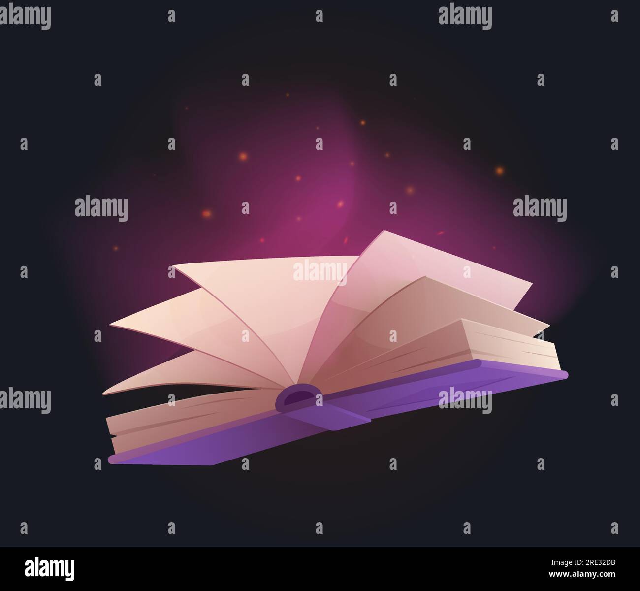 Witch reading magic book Stock Vector Images - Alamy