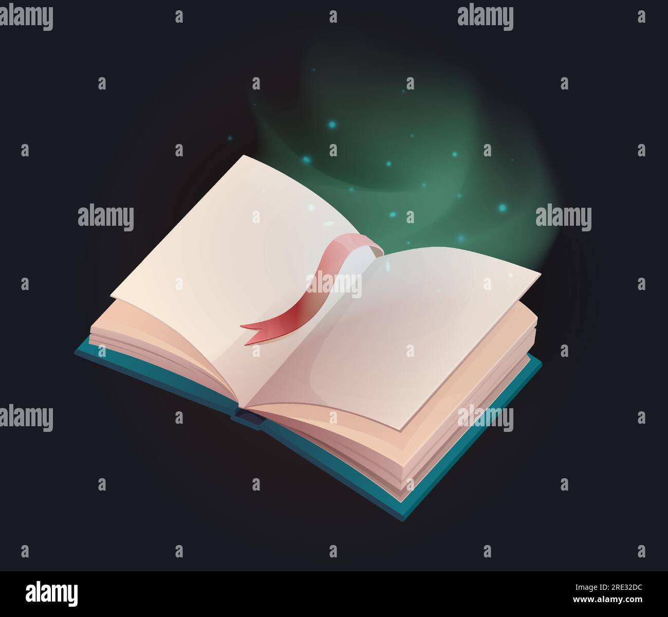 Magic spells open book vector concept Stock Vector Image & Art - Alamy