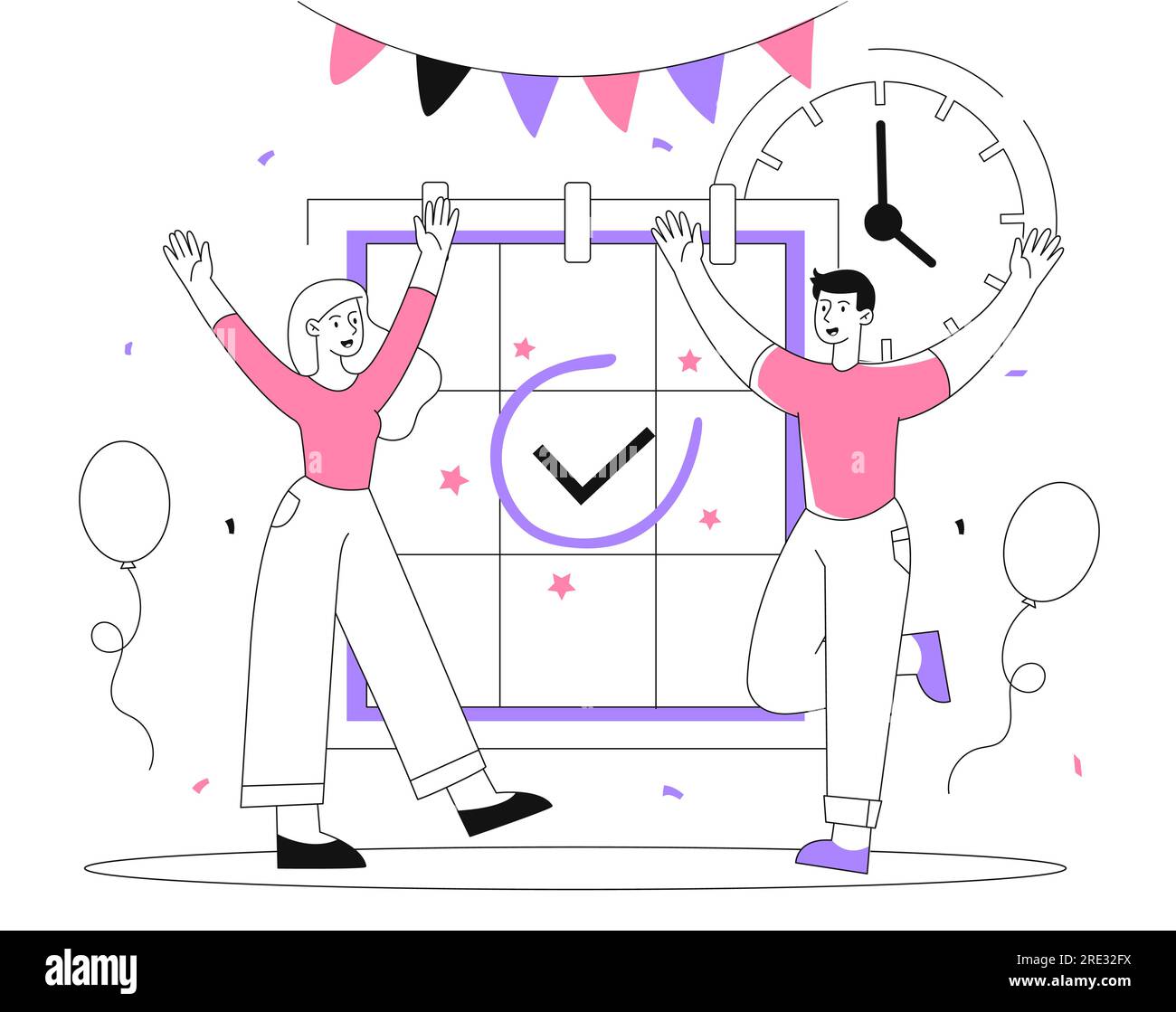 People planning party line vector concept Stock Vector Image & Art - Alamy