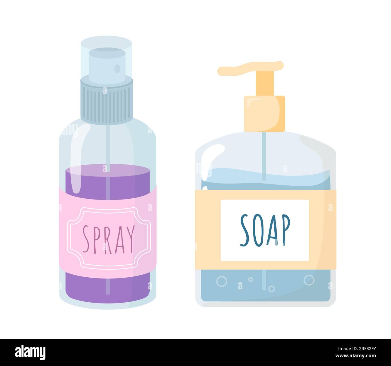 Personal hygiene spray and soap vector concept Stock Vector Image & Art ...