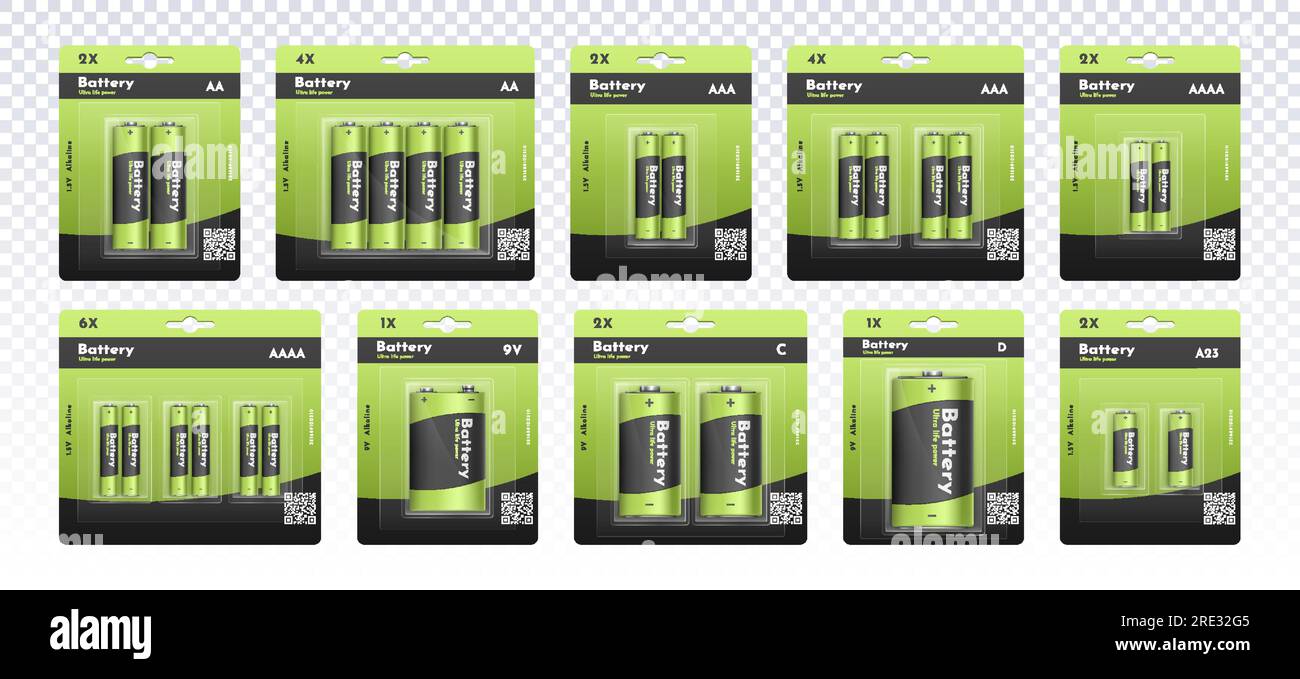 Set of packages with batteries vector concept Stock Vector Image & Art ...