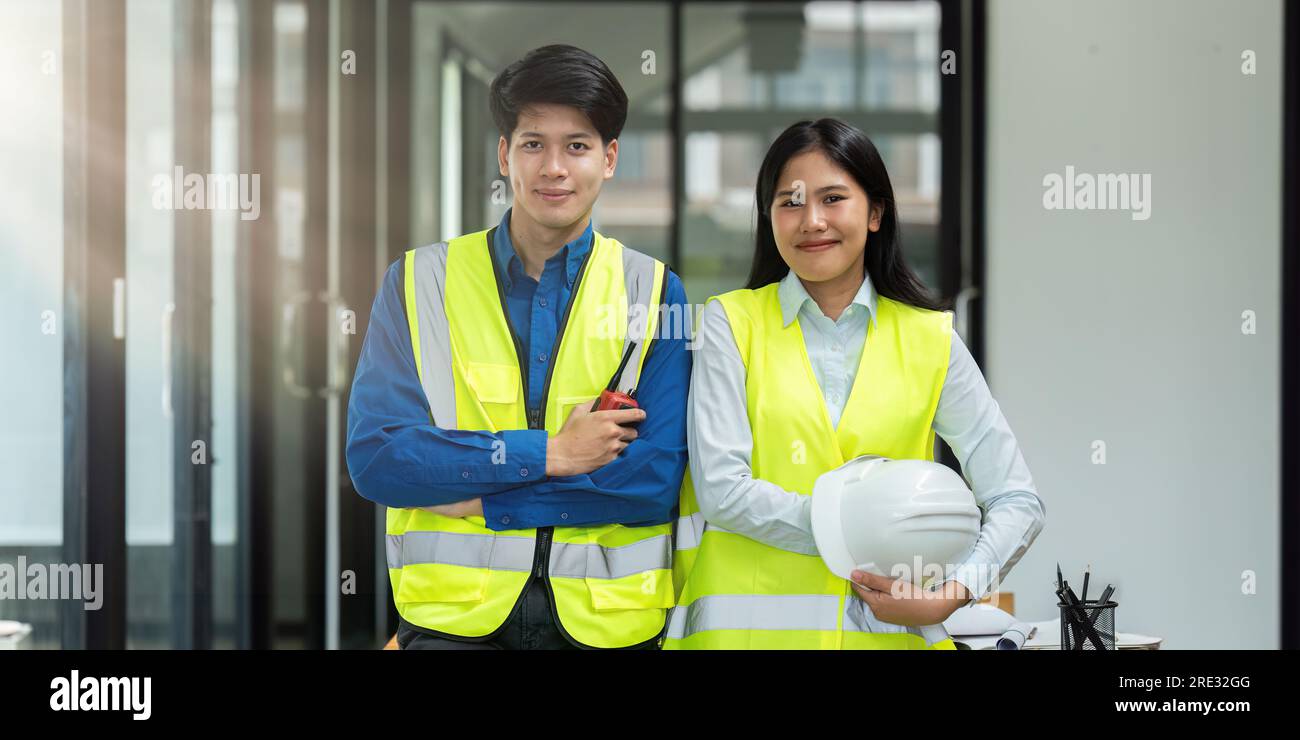 Civil engineers and architects team working together at the office ...