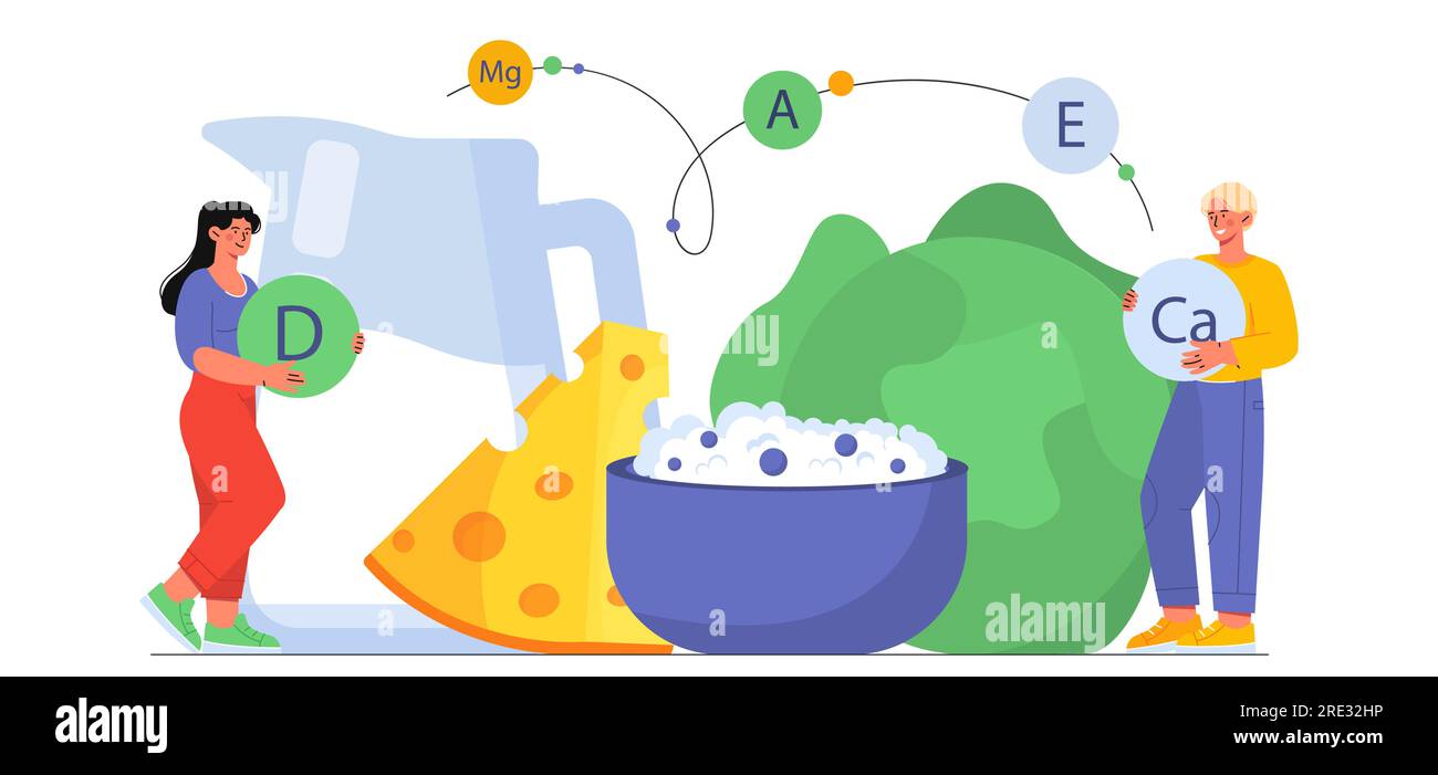 People with probiotics vector concept Stock Vector Image & Art - Alamy