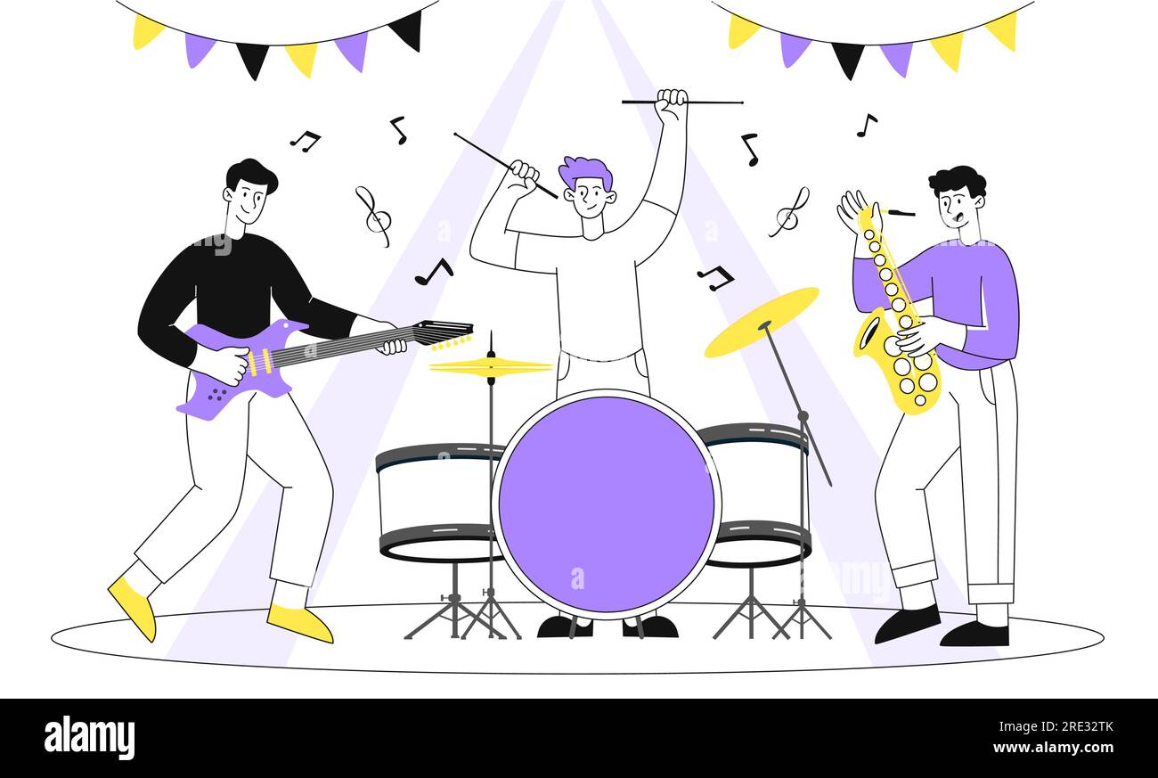 Group musician Cut Out Stock Images & Pictures - Alamy