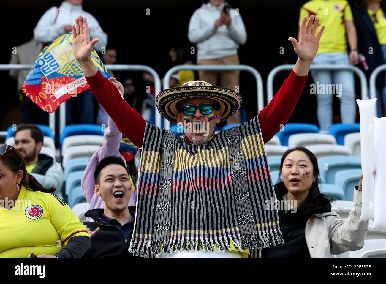SYDNEY, AUSTRALIA - JULY 25: Colombian fans during the Women's World ...
