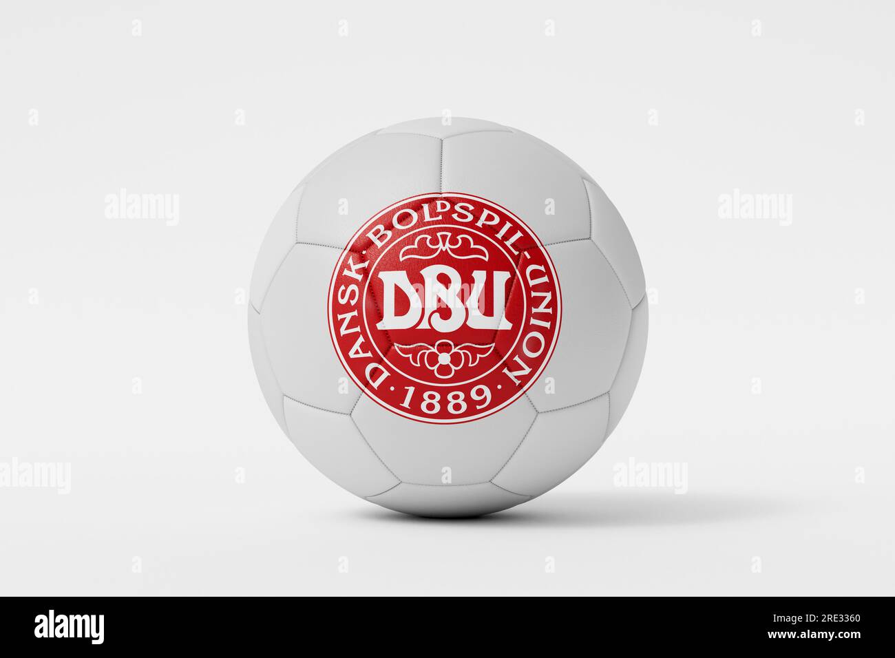 LONDON, UK - July 2023: Denmark national football team logo badge on a ...