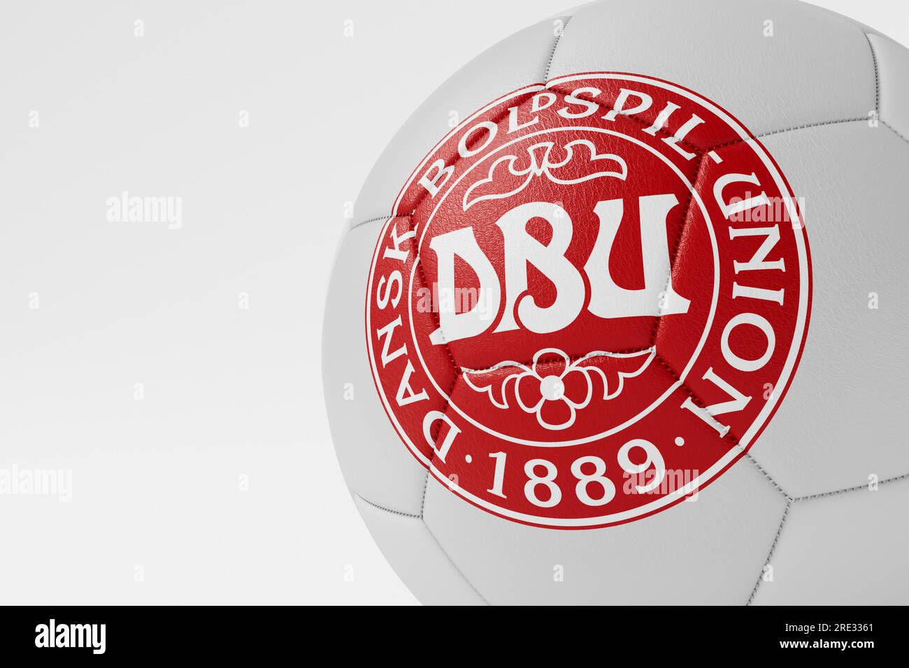 LONDON, UK - July 2023: Denmark national football team logo badge on a ...