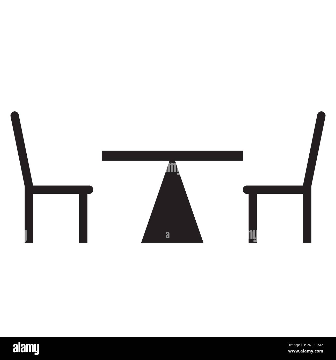 Dining table and chairs for two people. Maximum of 2 guests per table ...