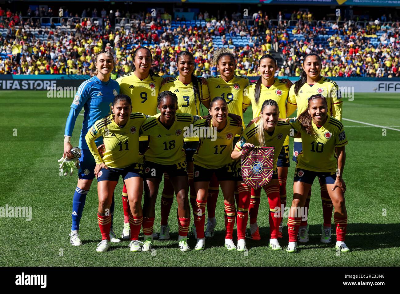 SYDNEY, AUSTRALIA - JULY 25: Colombia team photo during the Women's World Cup football match ...