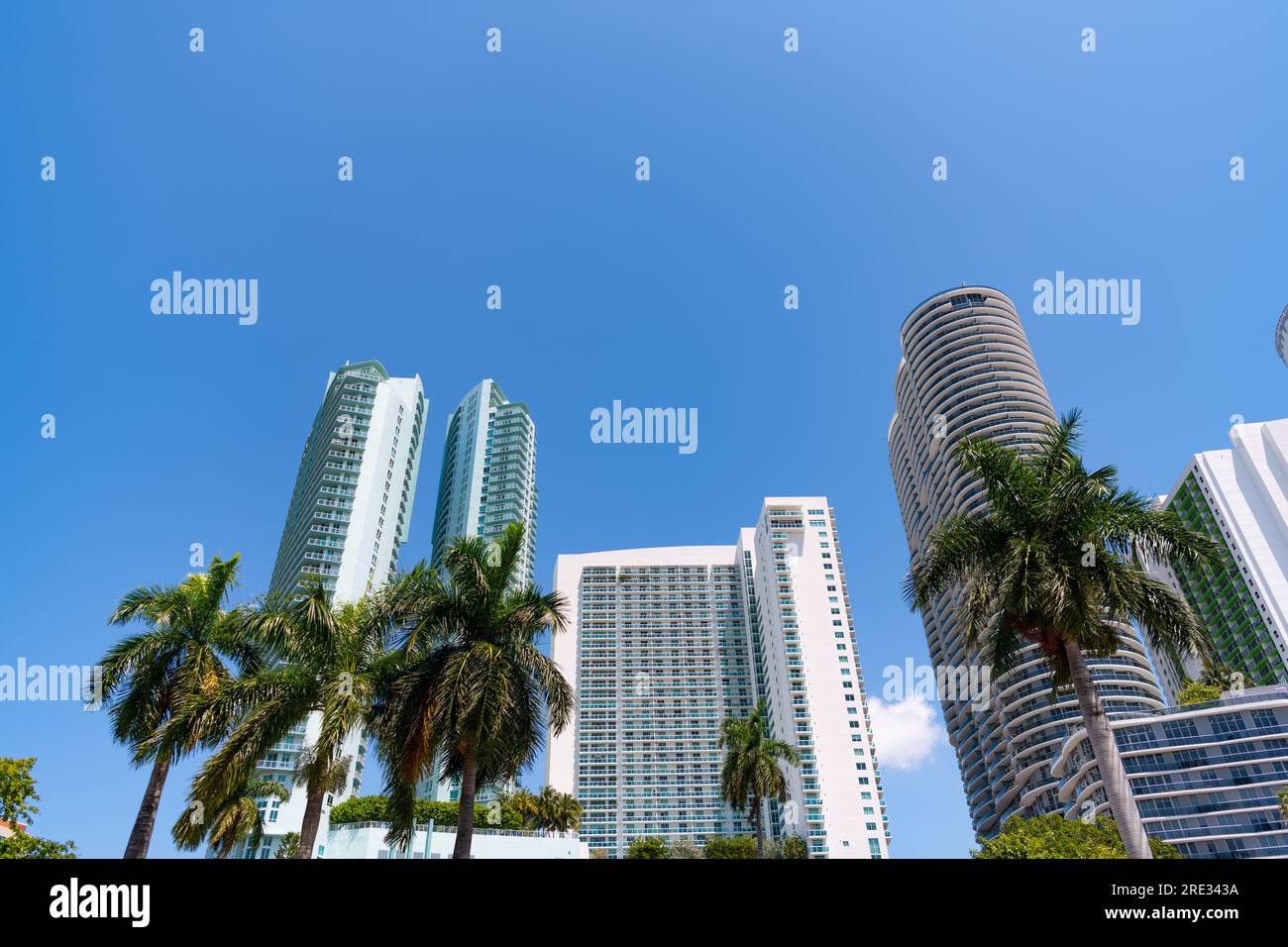 high skyscraper architectural building on blue sunny sky. skyscraper ...
