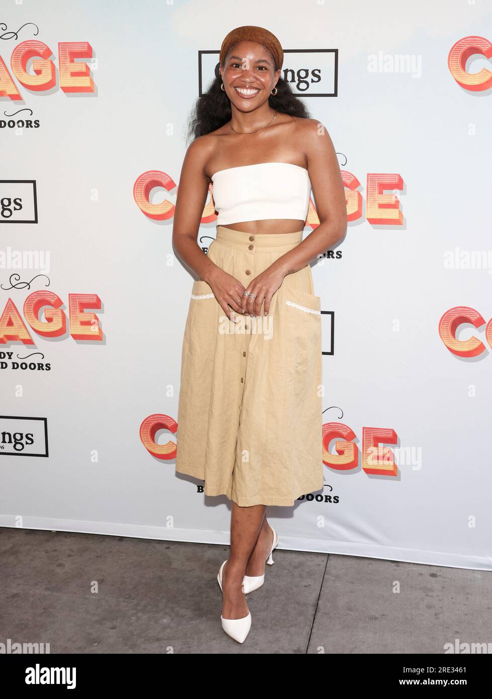 Sinclair Daniel arrives at "The Cottage" Broadway opening night at The Hayes Theater on Monday ...