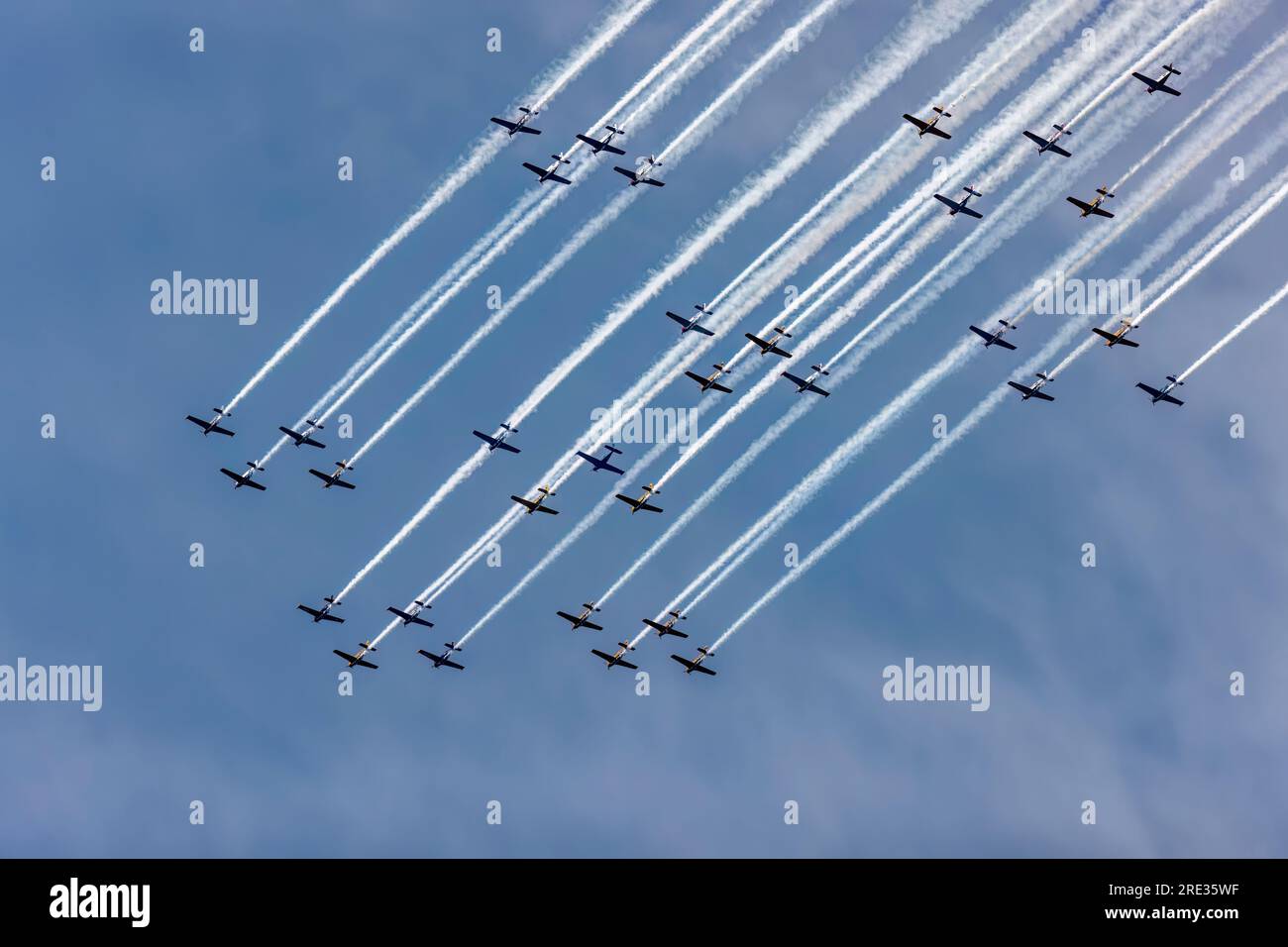 Manitowoc, WI USA July 23 2023 : practice of historic aircraft at the ...