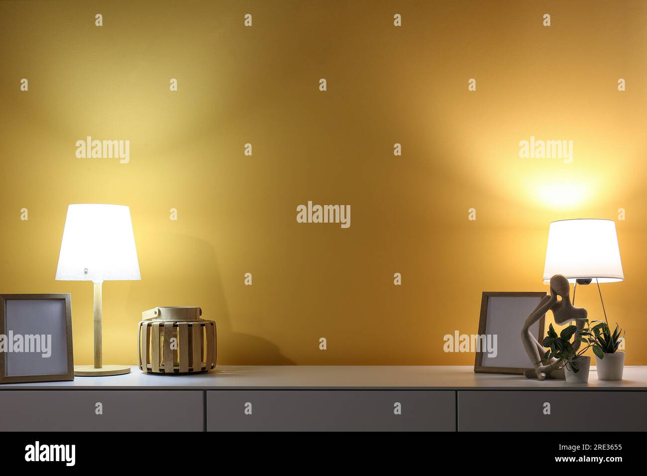 Cabinet different decor lamp hi-res stock photography and images - Alamy