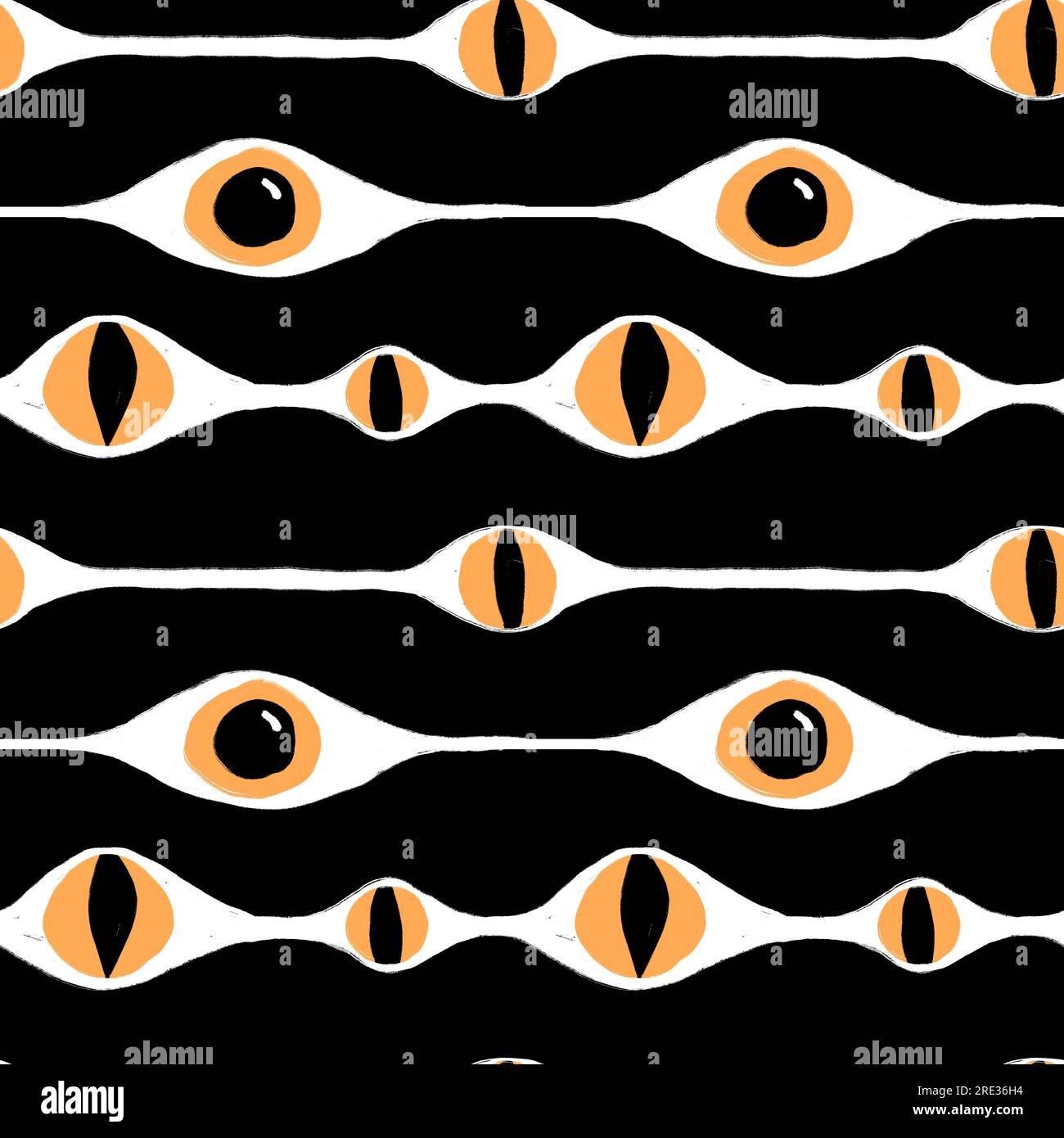 Hand drawn seamless pattern with black Halloween witch witchcraft evil ...