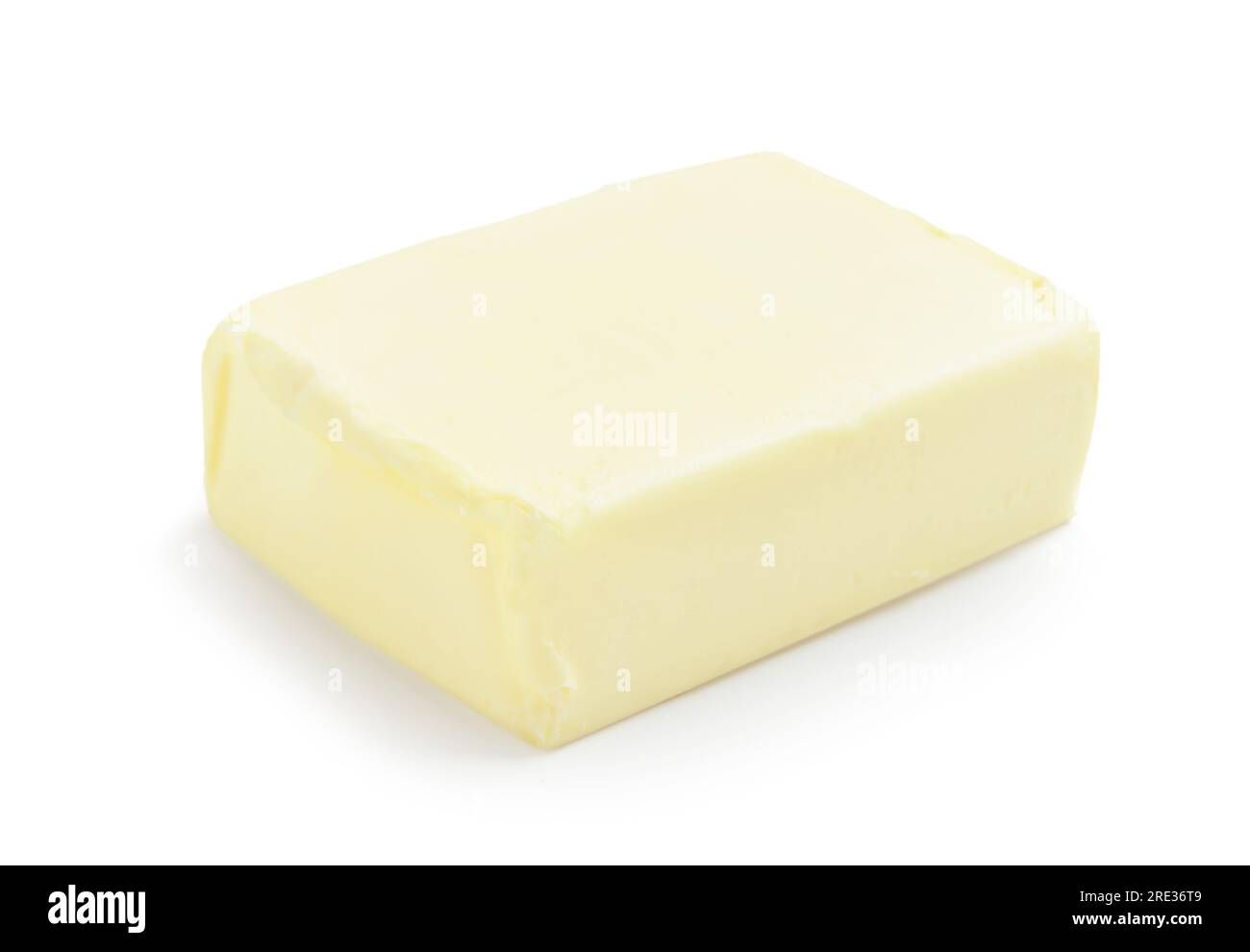 Fresh butter on white background Stock Photo - Alamy