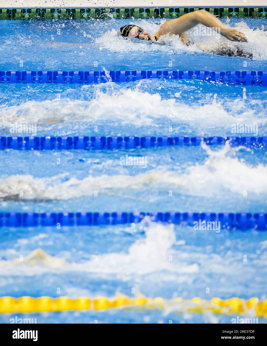 FUKUOKA - Janna van Kooten in action at the 200 free women during the ...