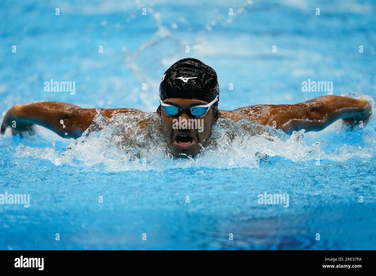 Mohamed Rihan Shiham of Maldives competes in the Men's 200m butterfly ...