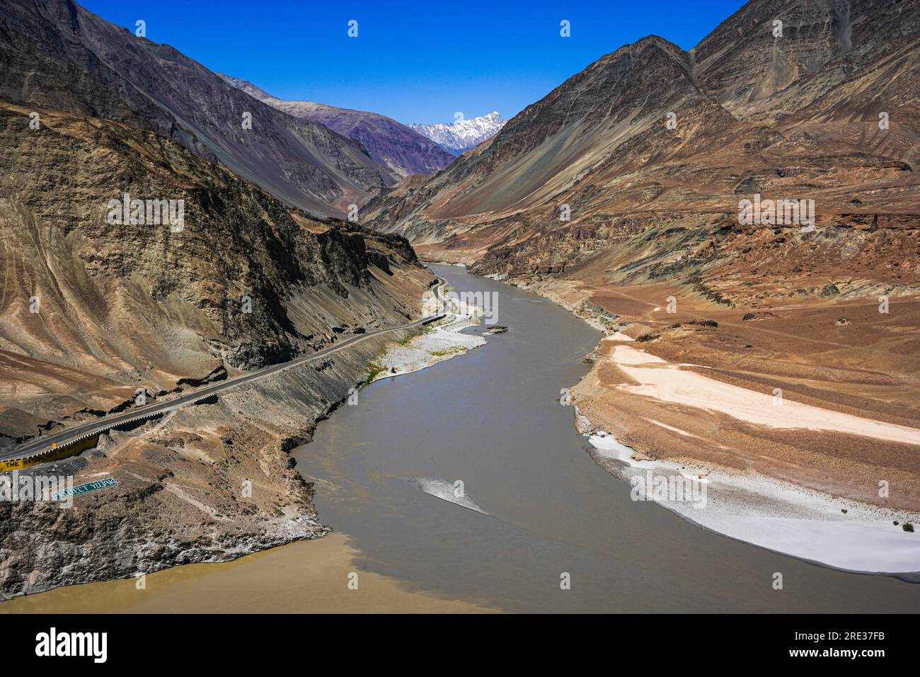 Majestic River Flowing In The Valleys Of Suspol Village Stock Photo - Alamy