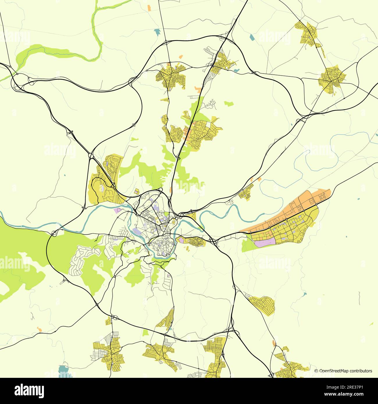 Vector city map of Toledo, Spain Stock Vector Image & Art - Alamy