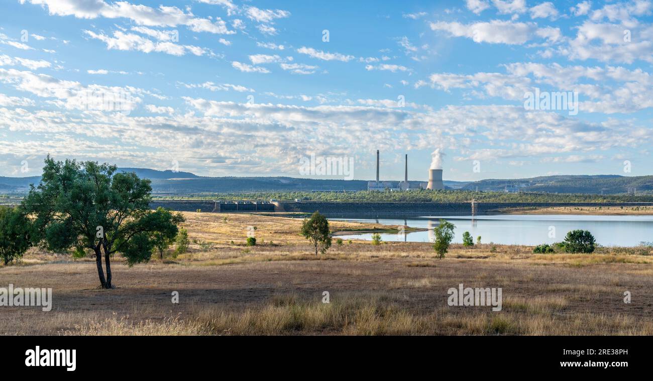 The Callide coal fired power station near Biloela in Queensland ...