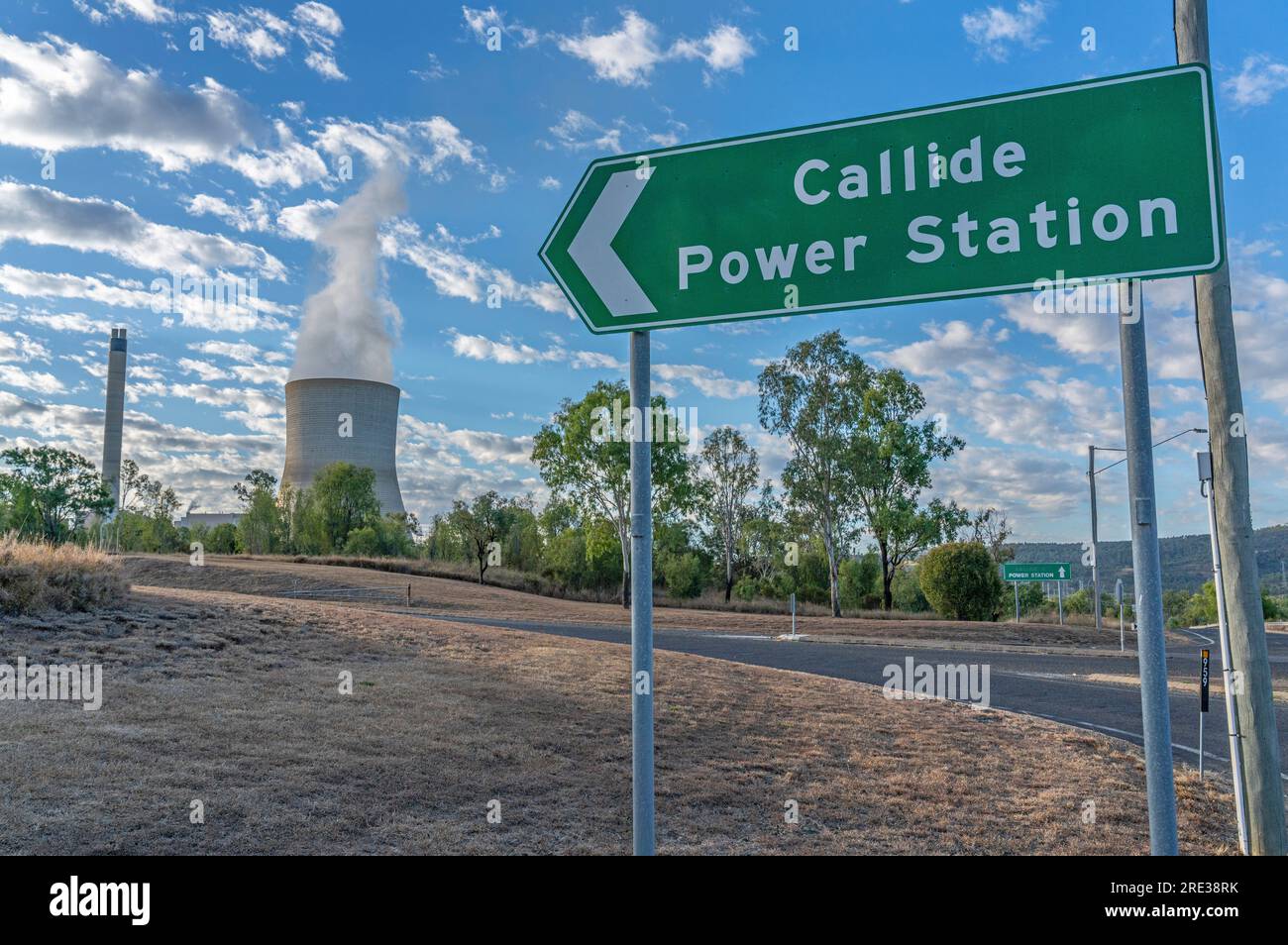 The Callide coal fired power station near Biloela in Queensland ...