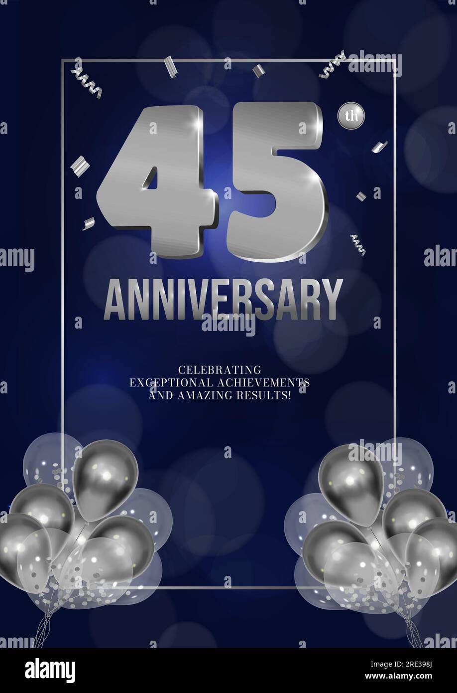 Happy birthday number 45 greeting Stock Vector Images - Alamy