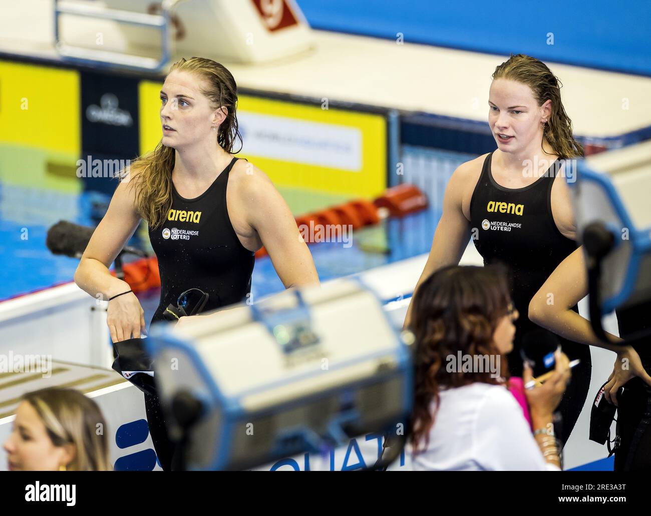 FUKUOKA - Marrit Steenbergen and Janna van Kooten after the 200 free ...