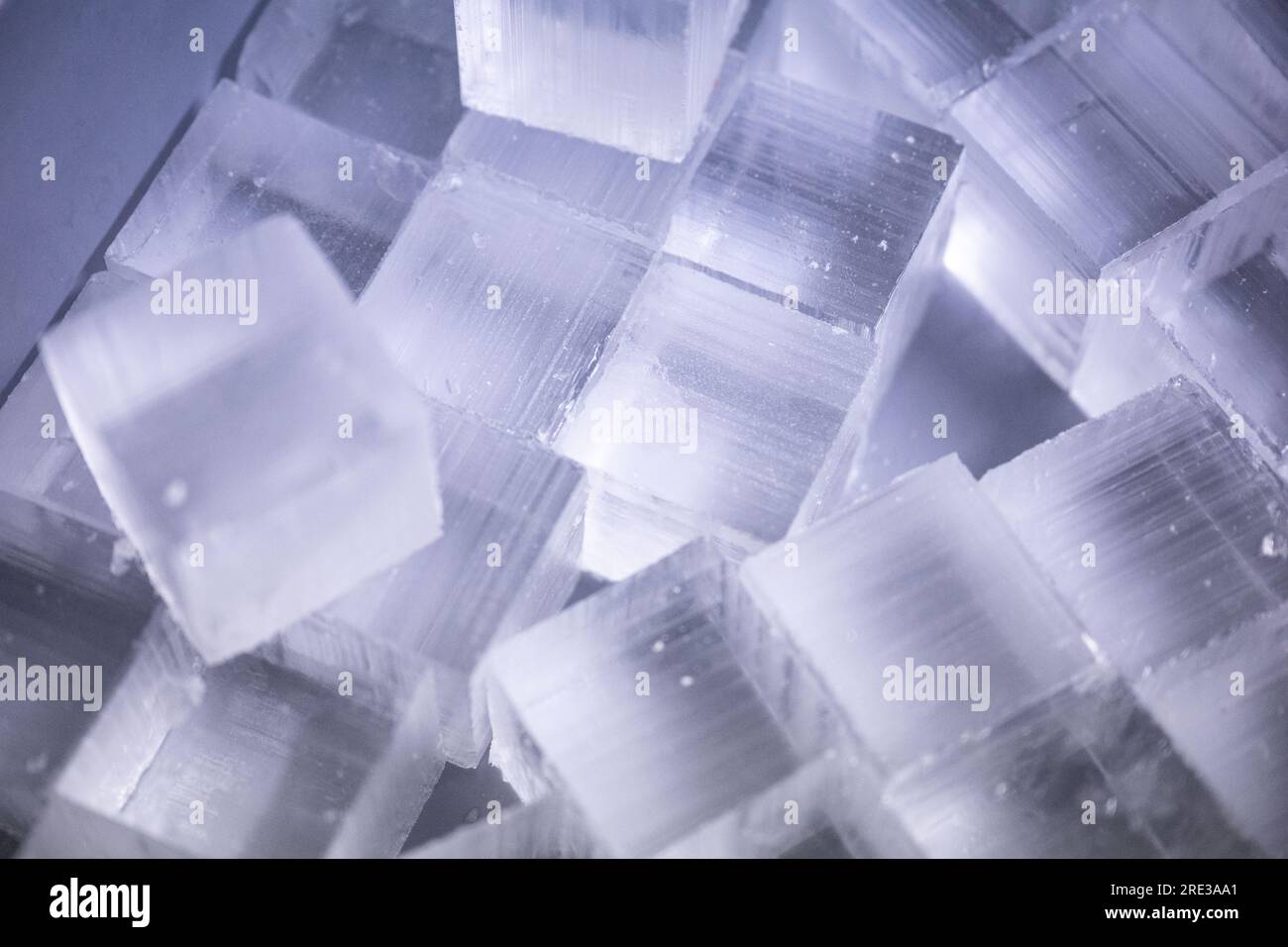 Berlin, Germany. 24th July, 2023. View of already cut ice cubes. The ...