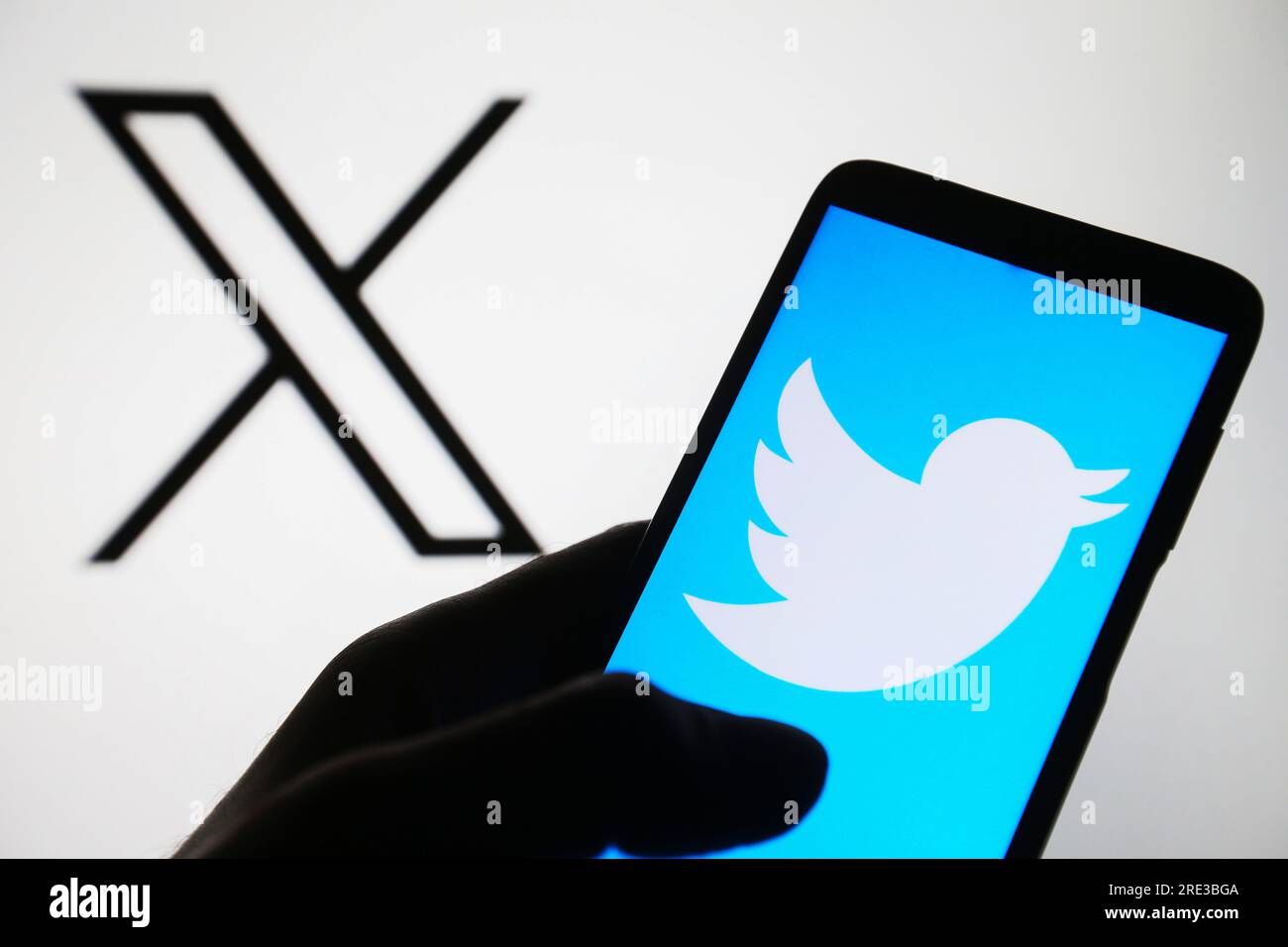 Ukraine. 24th July, 2023. In this photo illustration, Twitter logo is ...