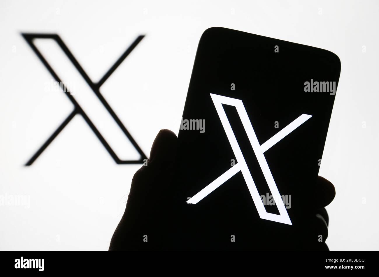 X corp logo hi-res stock photography and images - Alamy